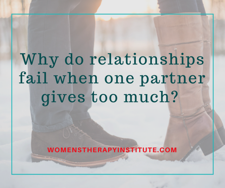 Why do relationships fail when one partner gives too much?