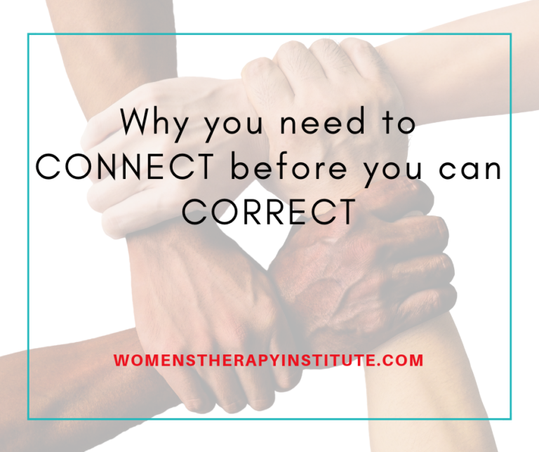 Why you need to CONNECT before you can CORRECT
